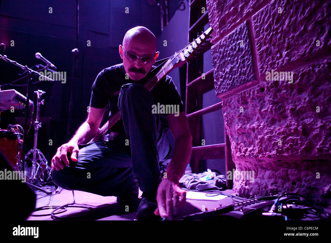 Tony Levin, of the group Stick Men performing live at Music Box Lisbon ...