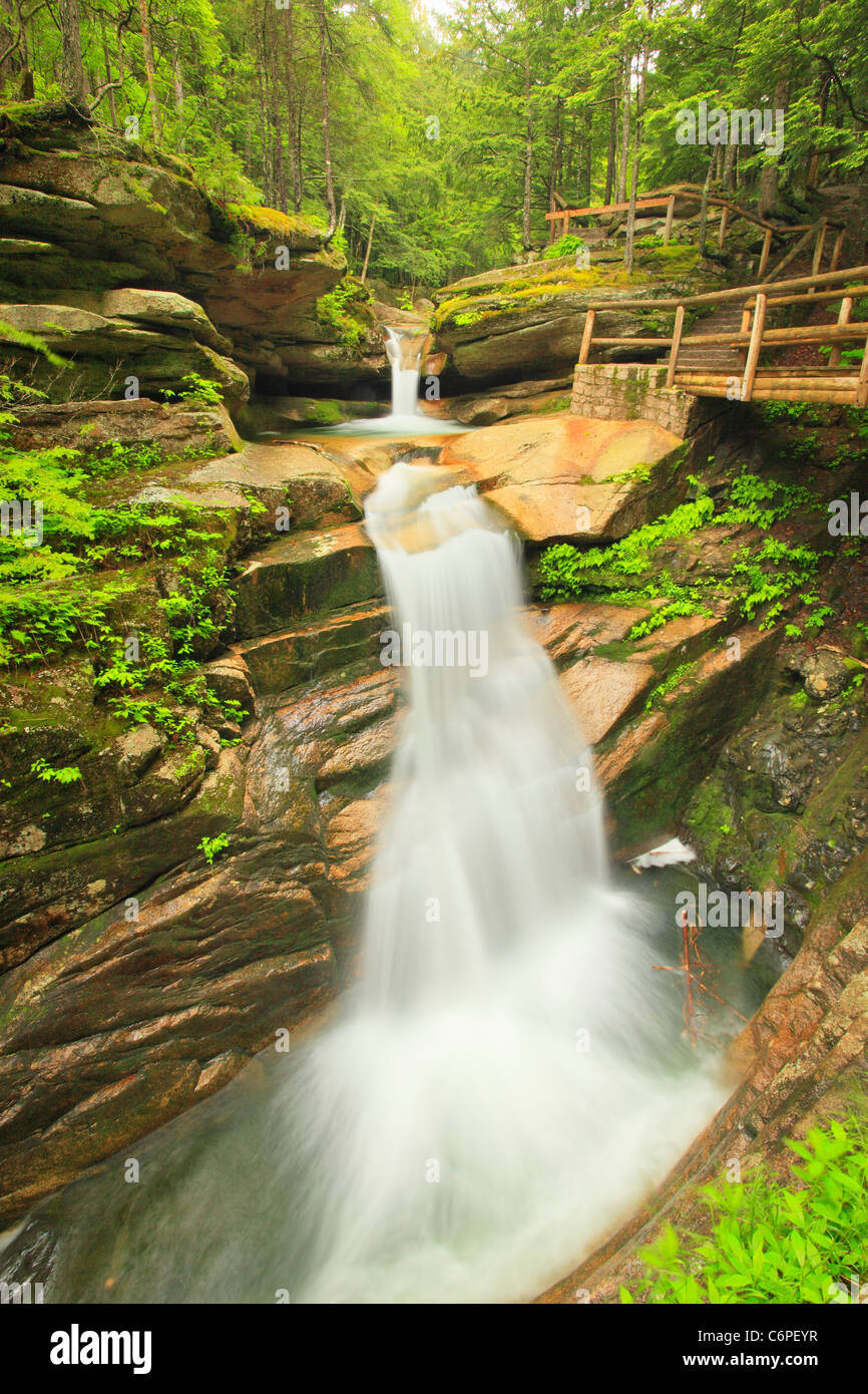 Trail at Sabbaday Falls, Kancamagus Highway, Waterville Valley, White ...