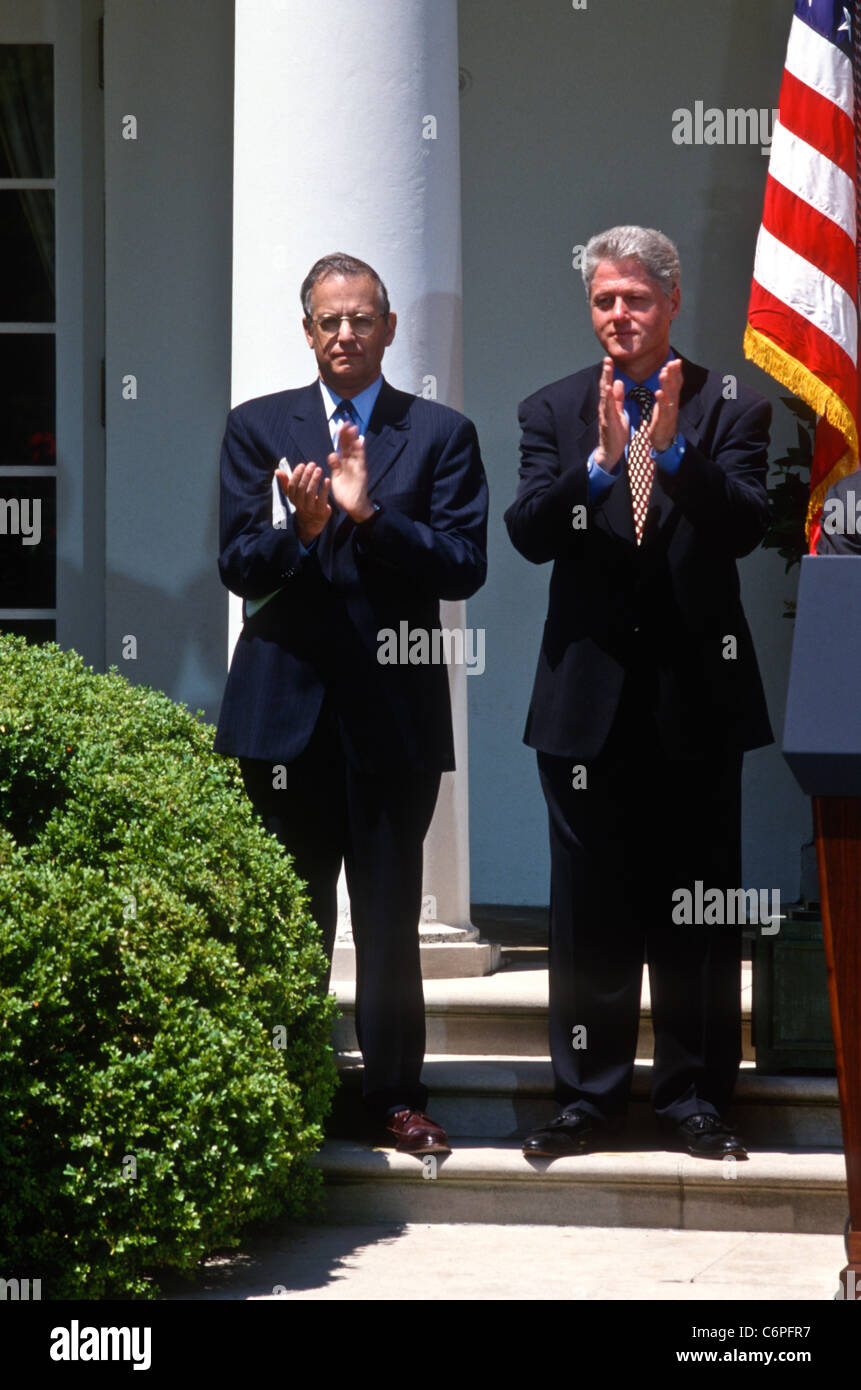 President Bill Clinton with Dr. Harold Shapiro, chairman of the ...