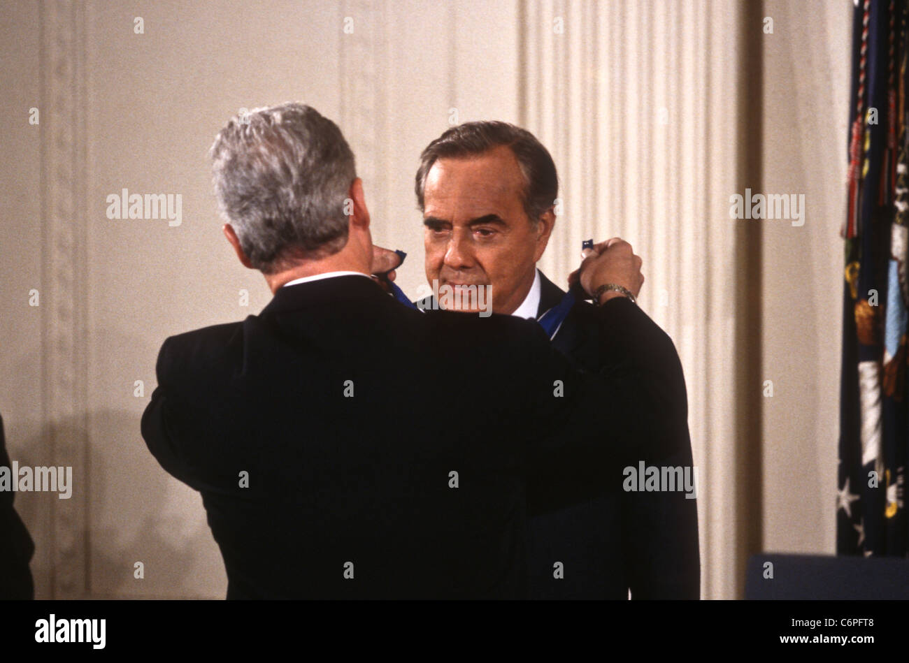 President Bill Clinton awards Senator Bob Dole the Medal of Freedom at ...