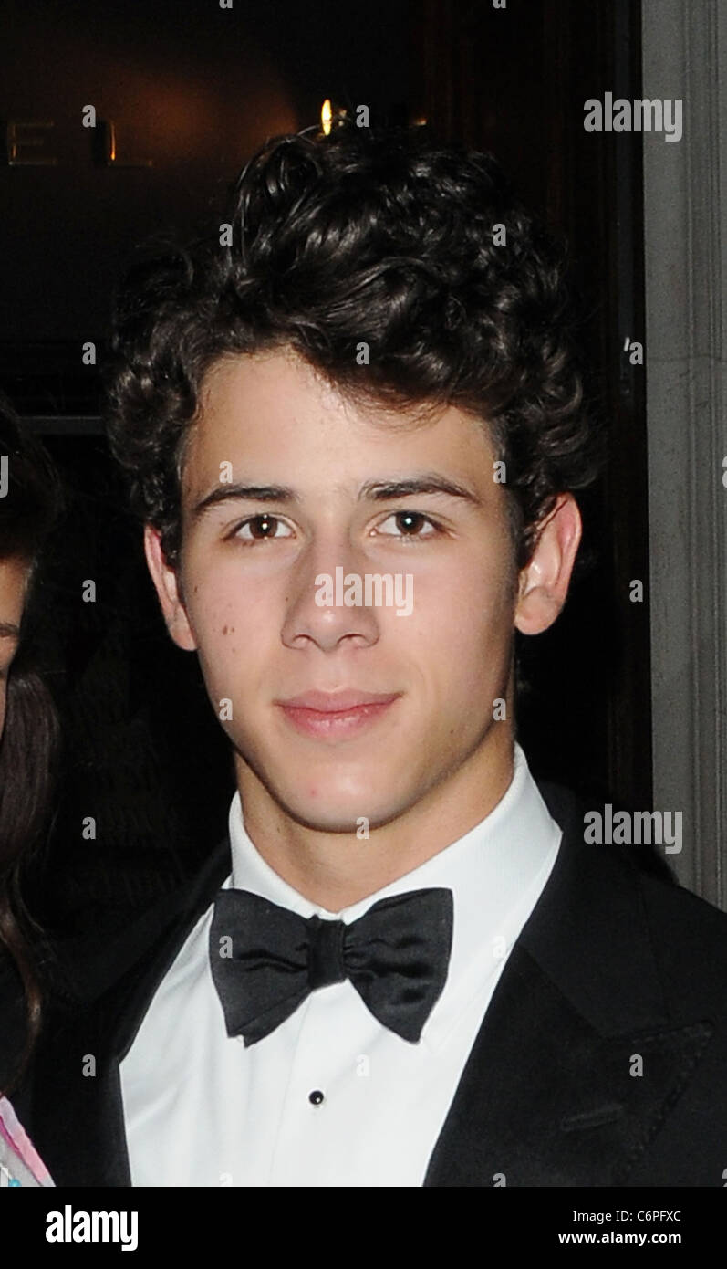 Nick Jonas of The Jonas Brothers, arrive back at his hotel after ...