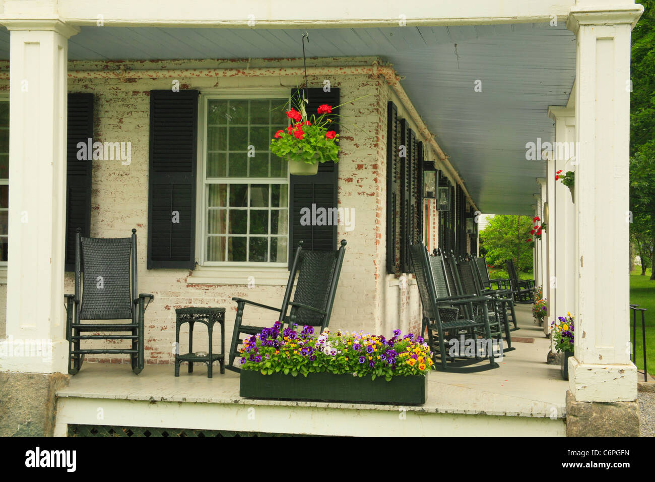 Porch of The Grafton Inn, Grafton, Vermont, USA Stock Photo - Alamy