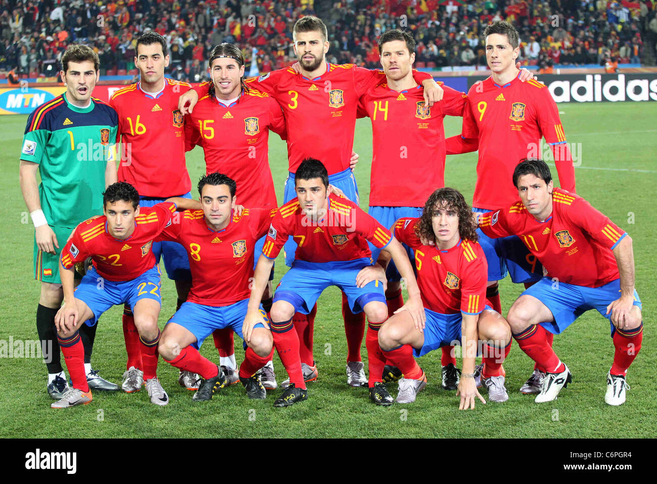 Spanish team 2010 FIFA World Cup - Spain v Honduras (2-0) - Ellis Park ...