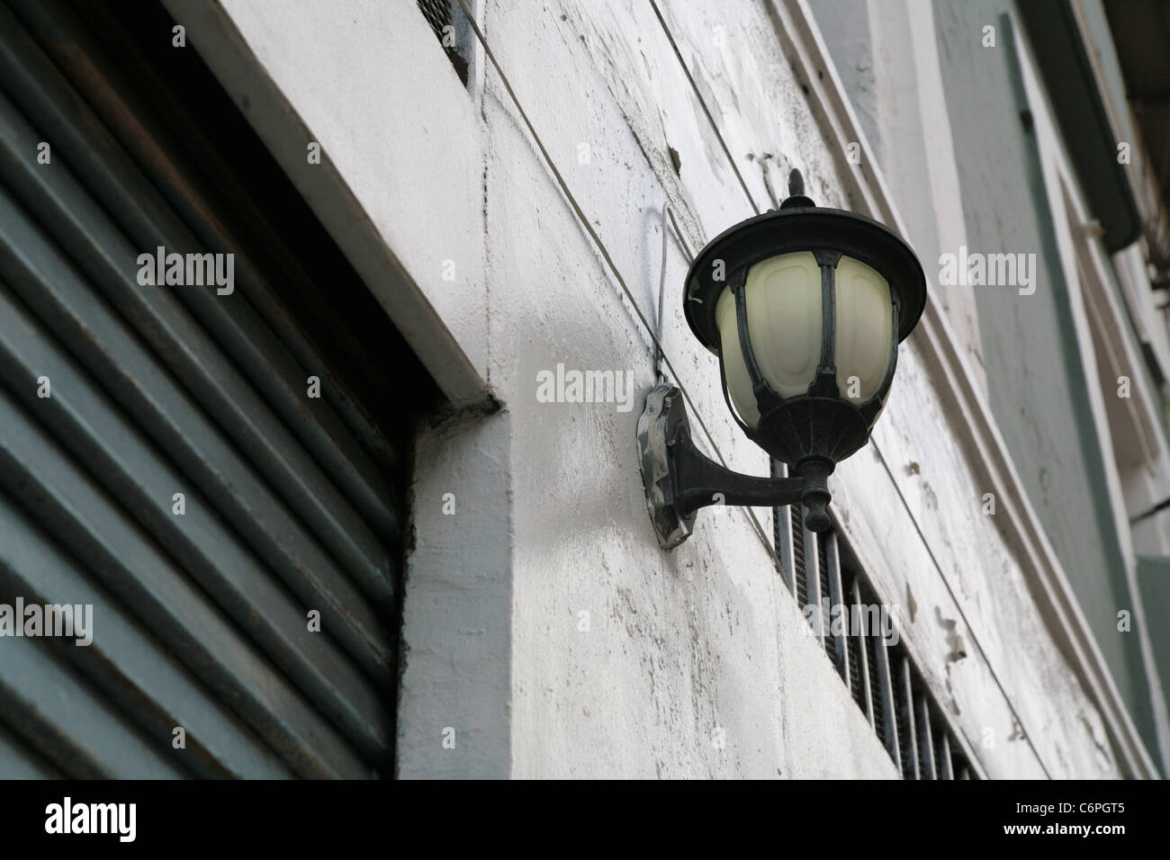 Light in a wall on a colonial area of Panama City Stock Photo - Alamy