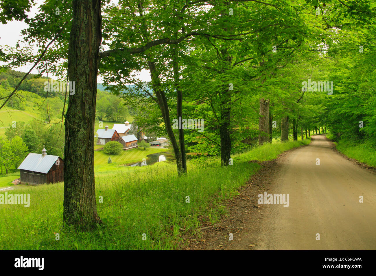 Farm on Pomfret Road, Woodstock, Vermont, USA Stock Photo - Alamy