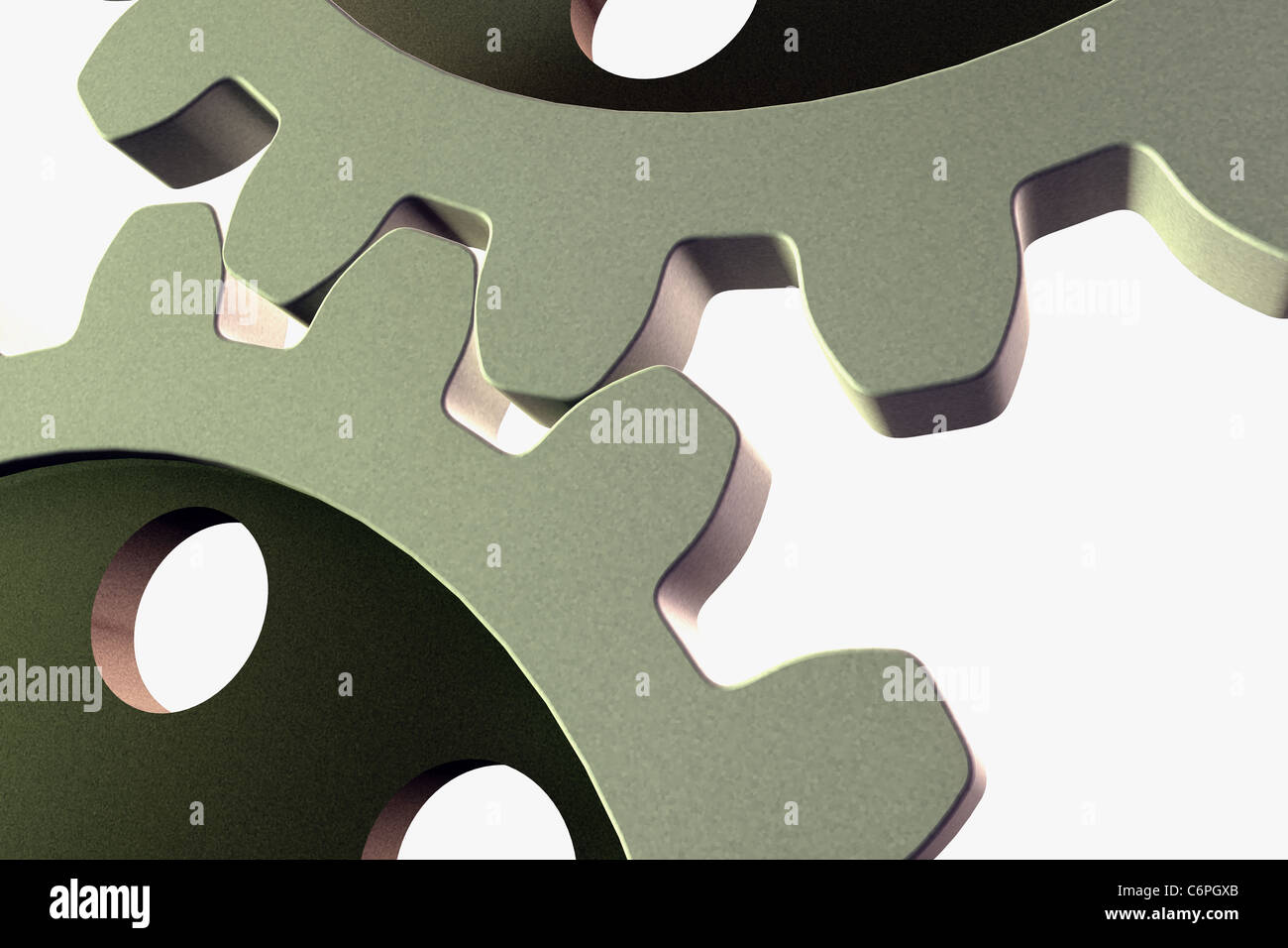 Illustration of a steel gear in 3d Stock Photo - Alamy