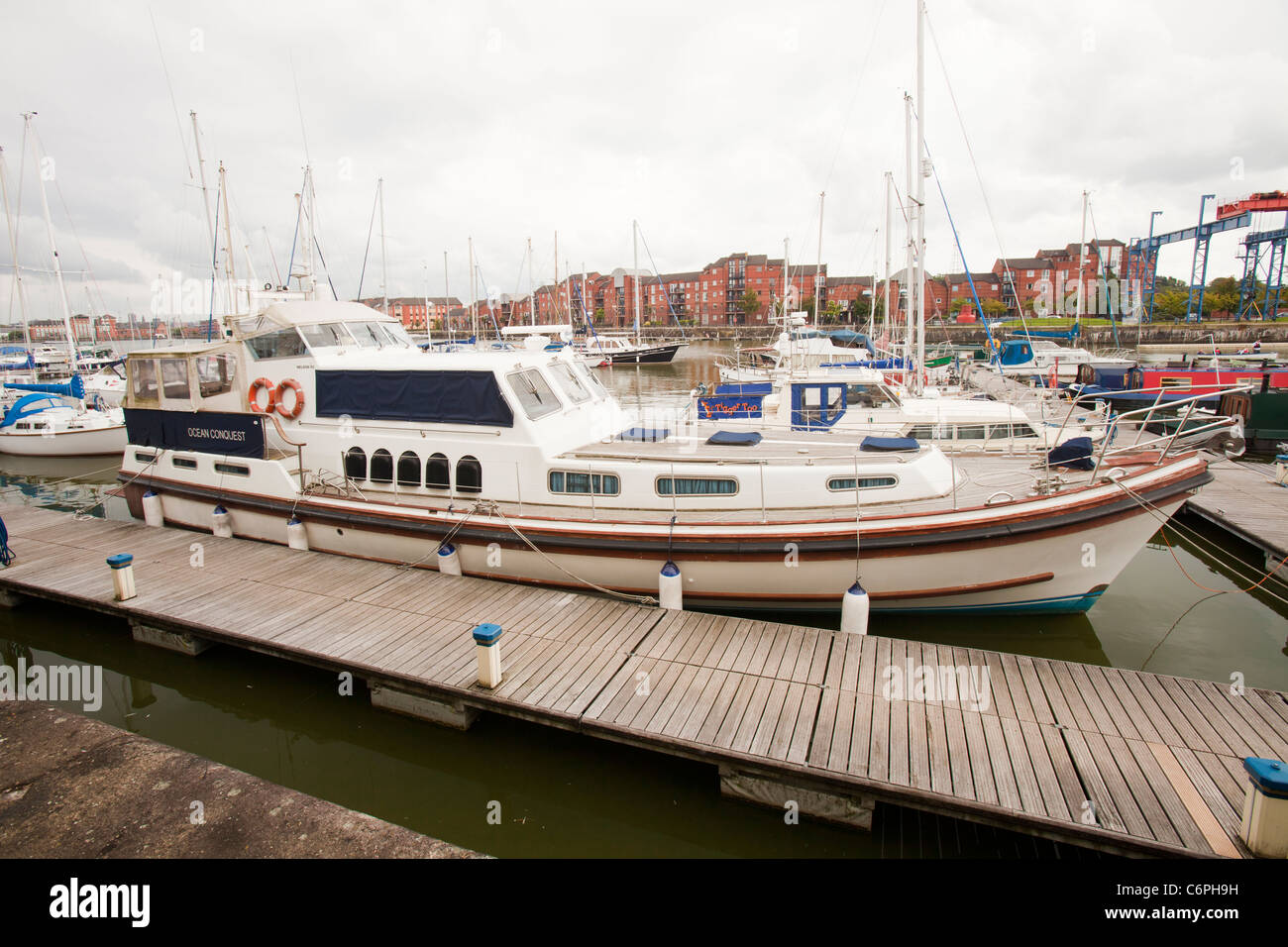 Preston Marina in the old docks, Lancashire, UK Stock Photo - Alamy