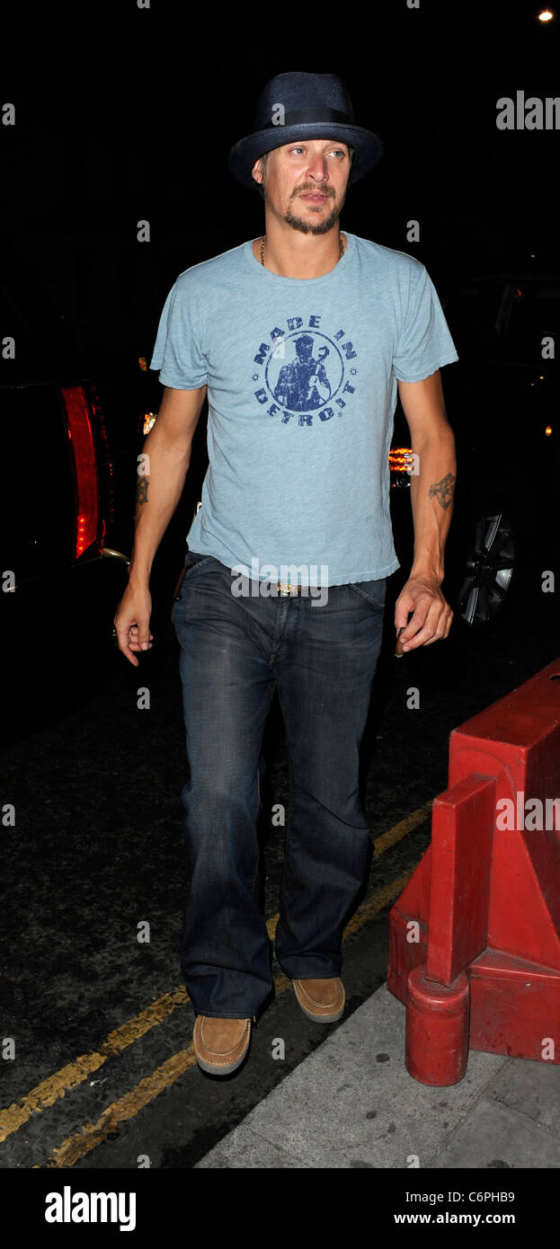 Kid Rock arrives at Boujis Club smoking a cigar London, England - 22.06 ...