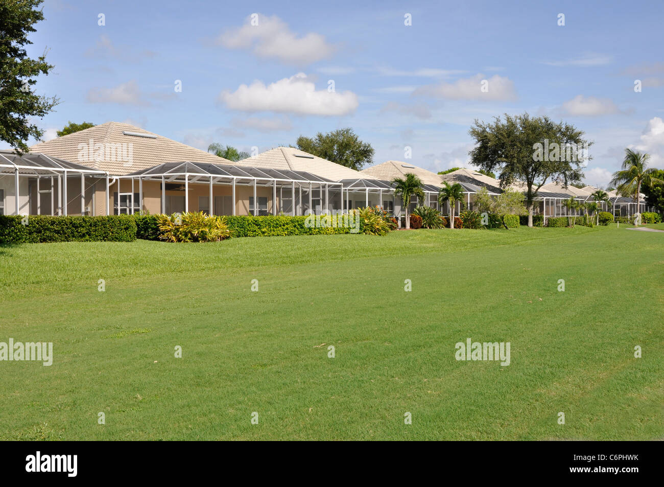 back of Florida homes Stock Photo - Alamy