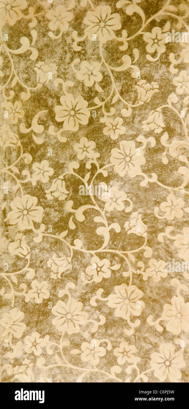 Wallpaper with floral pattern - detail Stock Photo - Alamy