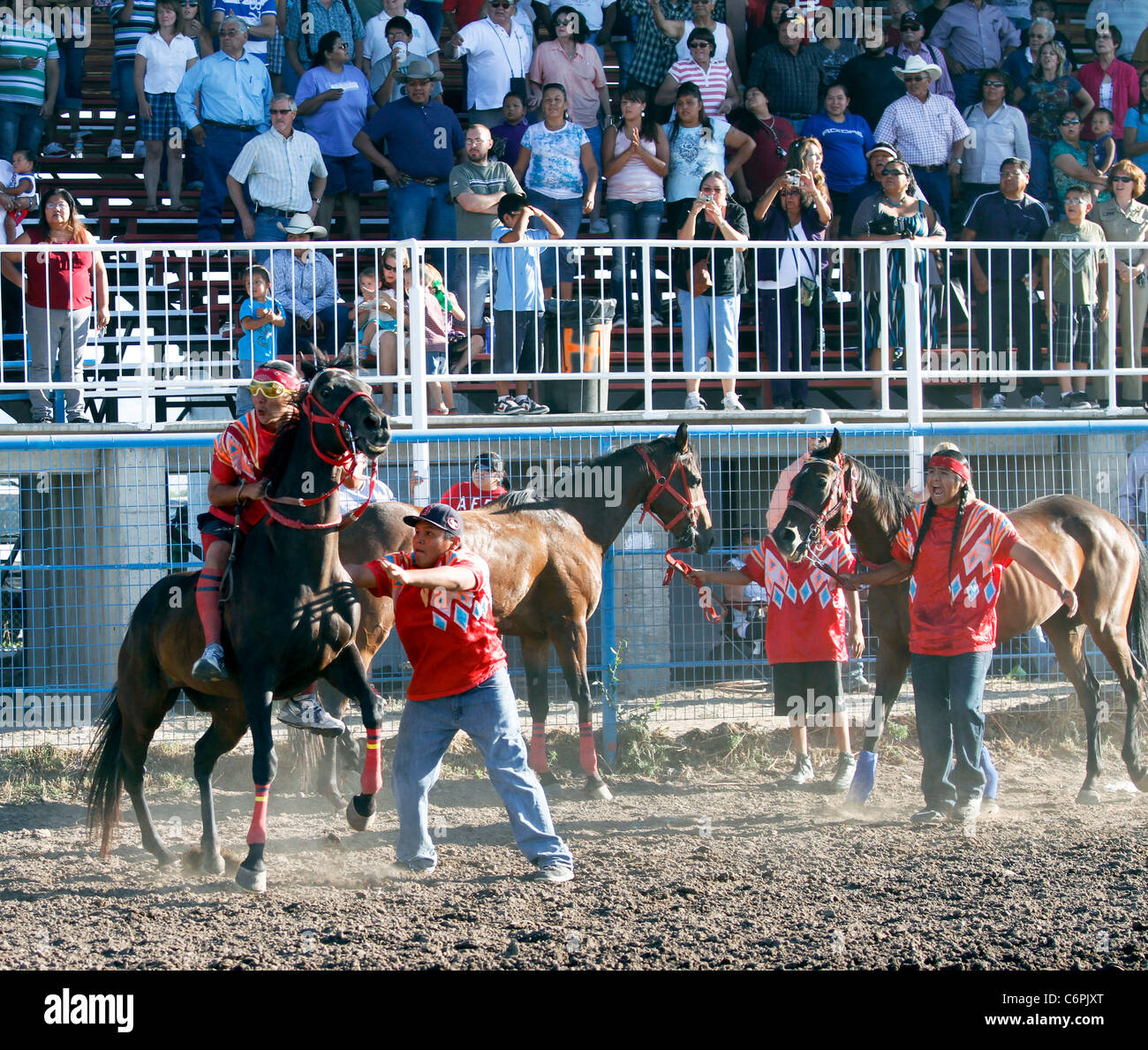 Indian Relay Horse race held during the annual Shoshone-Bannock ...