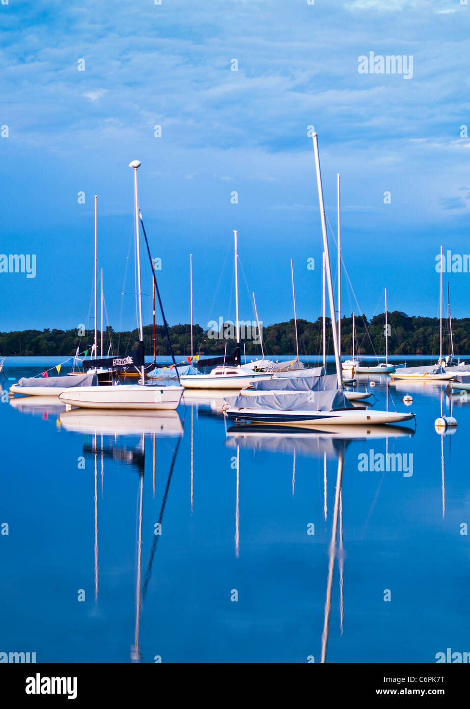Blue hull sailboat hi-res stock photography and images - Alamy