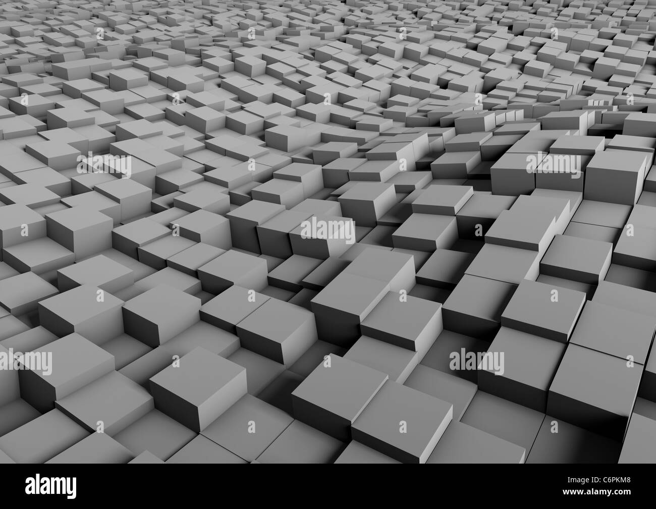 render of a grey wavy cube floor Stock Photo - Alamy