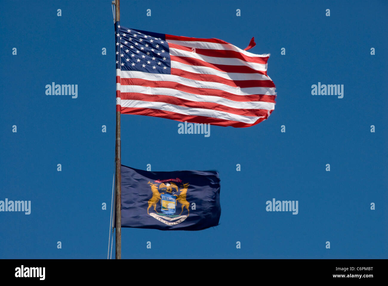 Flag Of Michigan High Resolution Stock Photography and Images - Alamy
