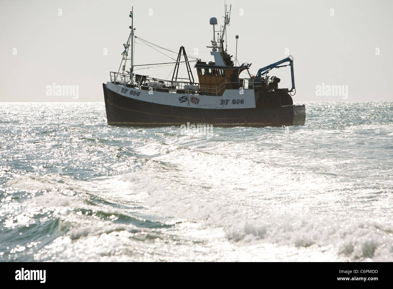 A fishing trawler in the irish Sea off Cumbria, UK Stock Photo - Alamy