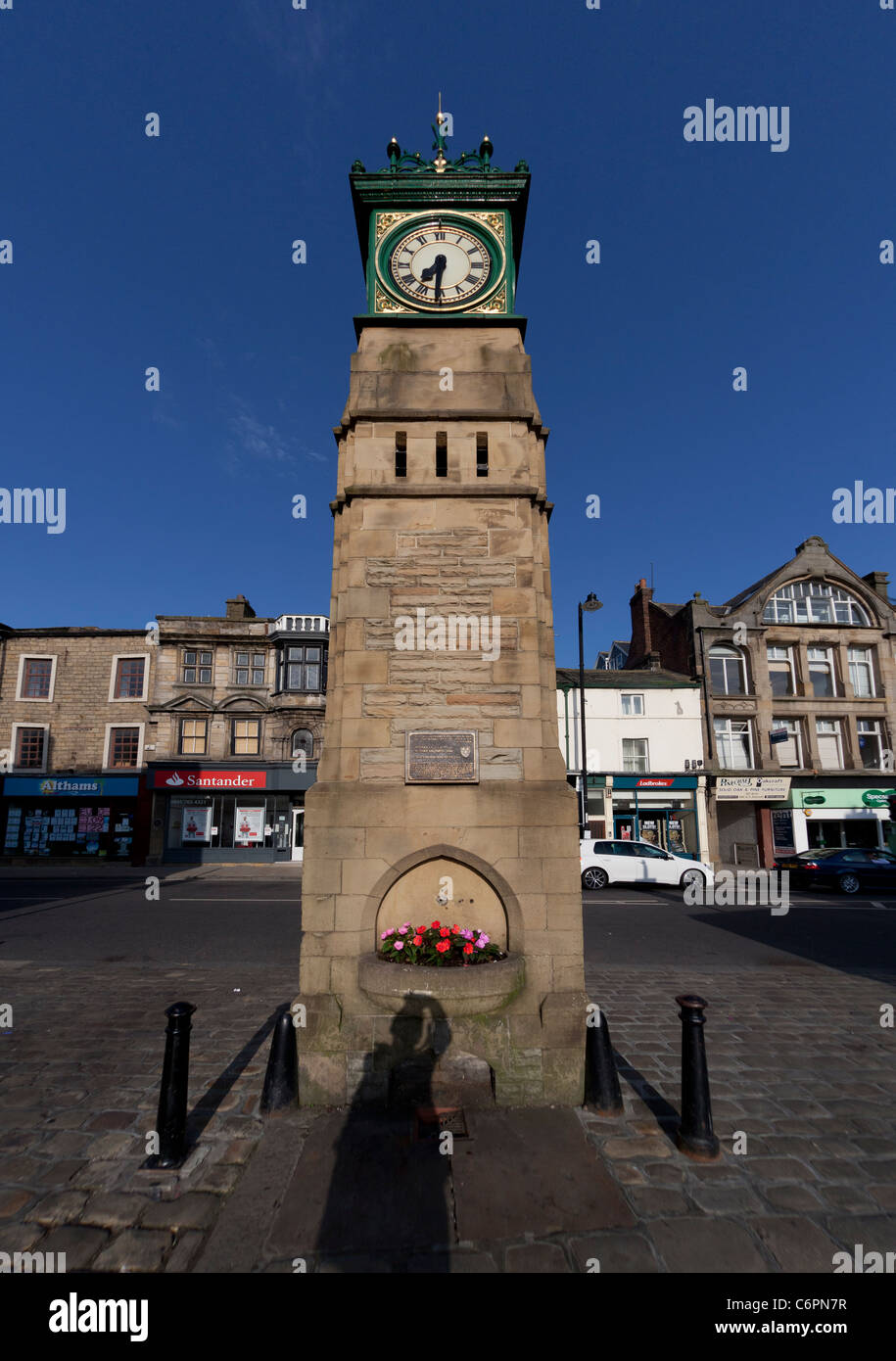 The Jubilee Clock in Otley market place was erected in 1888 to mark the ...