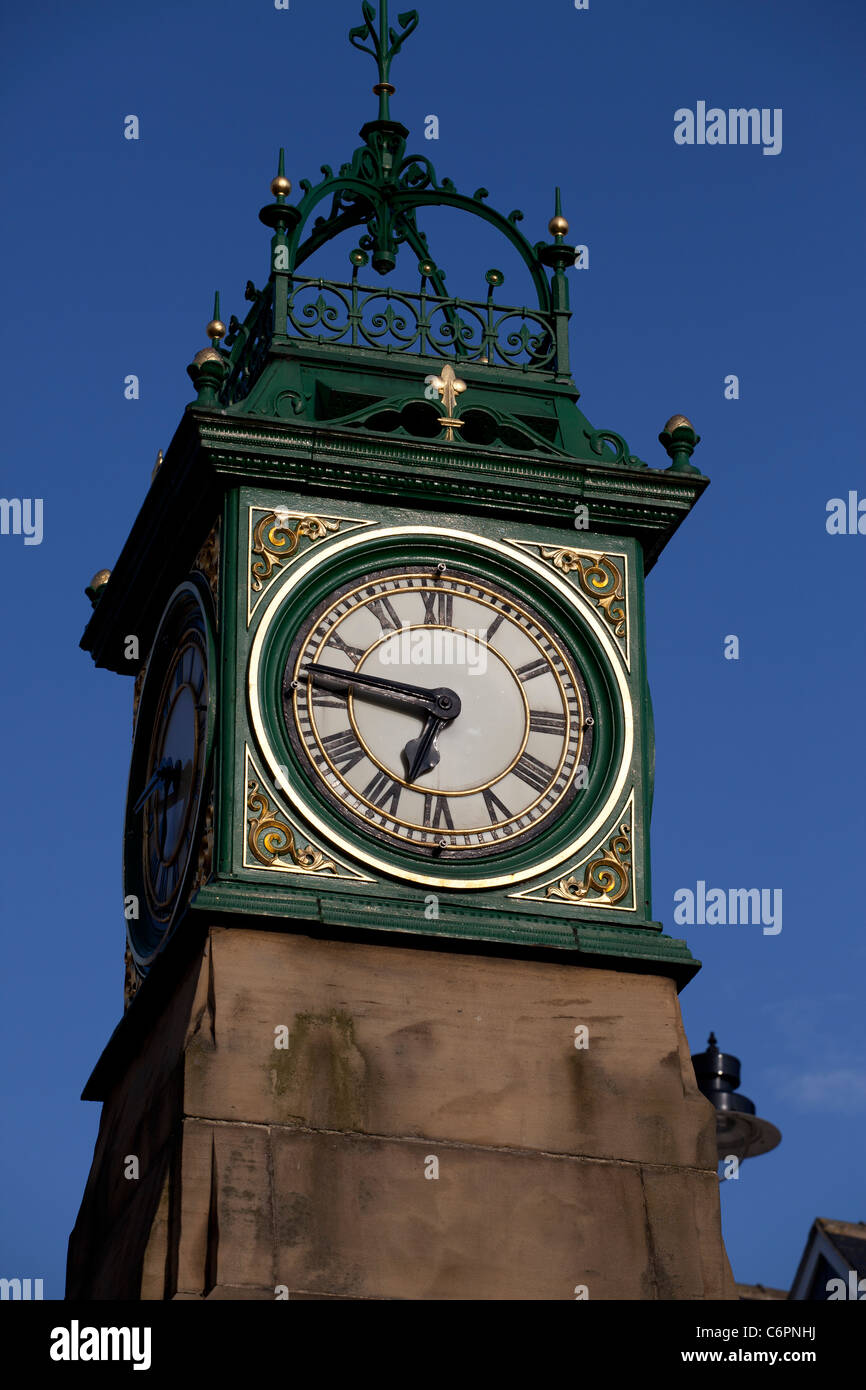 The Jubilee Clock in Otley market place was erected in 1888 to mark the ...