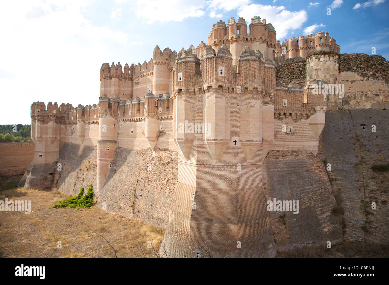 public free access big castle at coca city in spain Stock Photo - Alamy