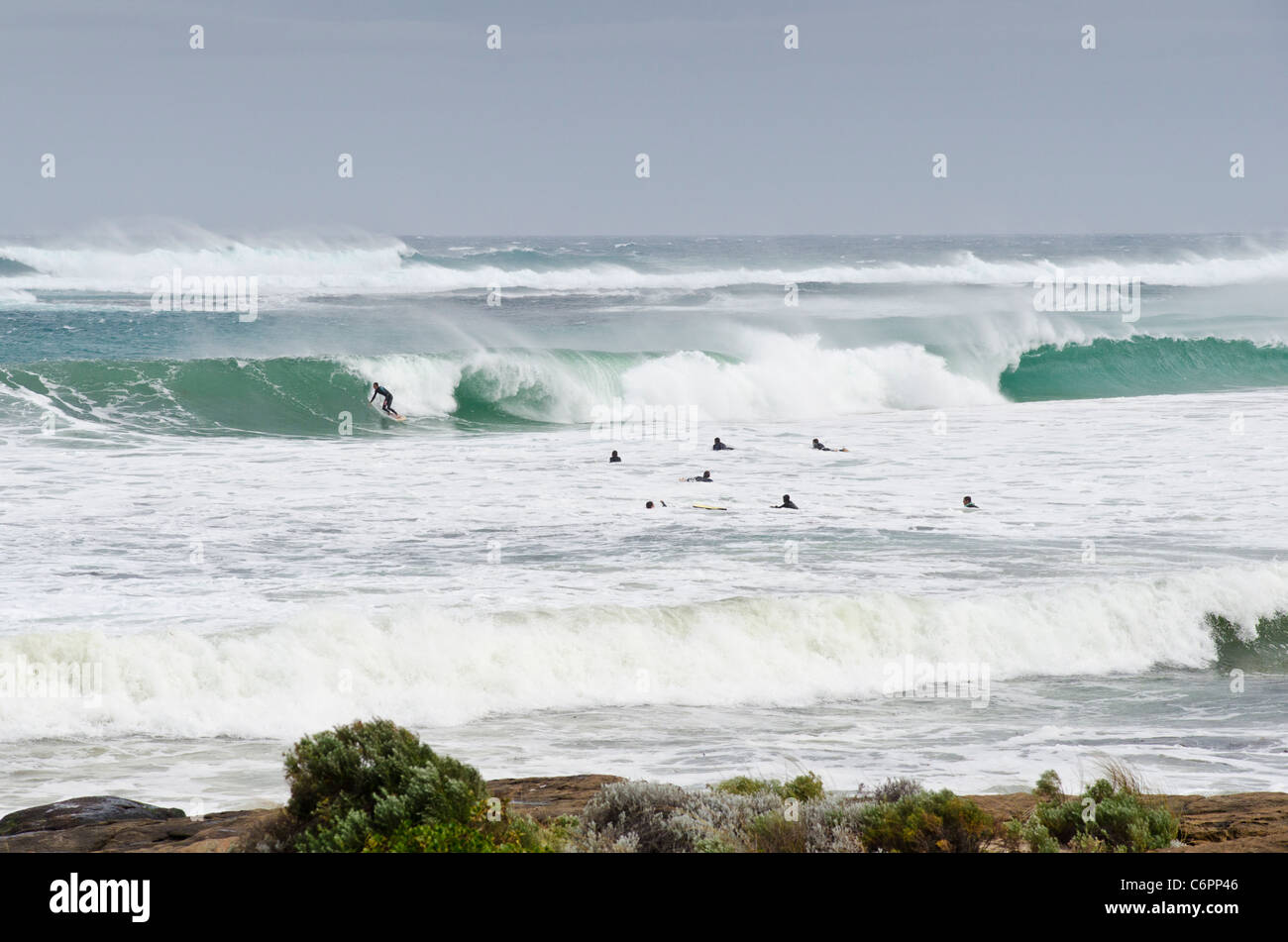 Surfers at Prevelly beach, Margaret River, Western Australia Stock ...