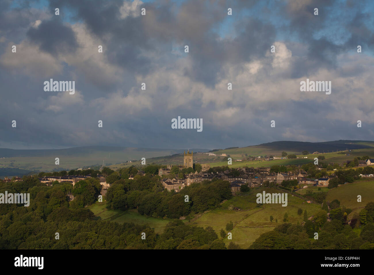 The village of Heptonstall seen from Pecket Well Stock Photo - Alamy