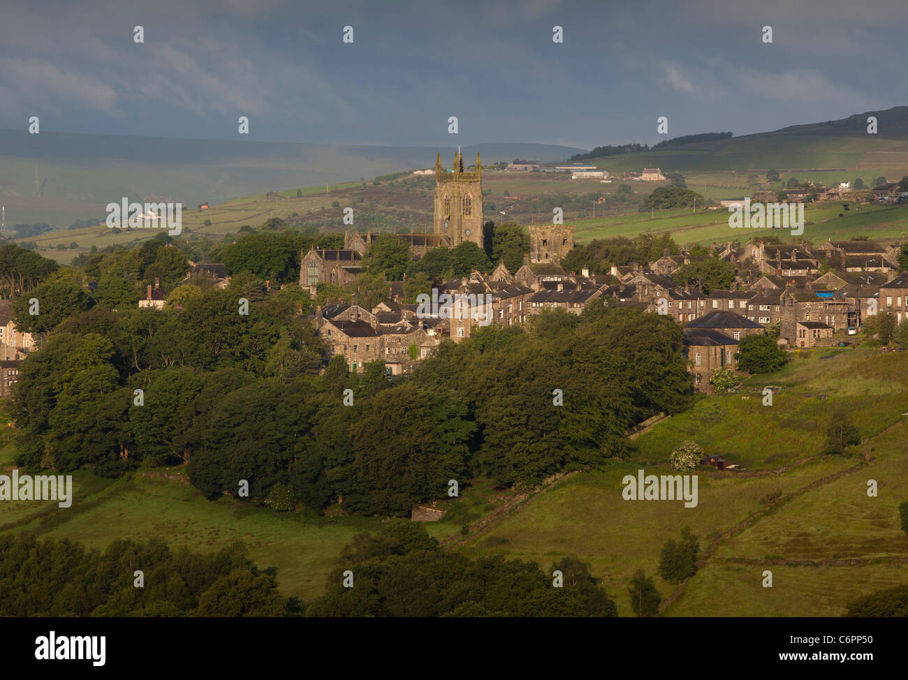 The village of Heptonstall seen from Pecket Well Stock Photo - Alamy