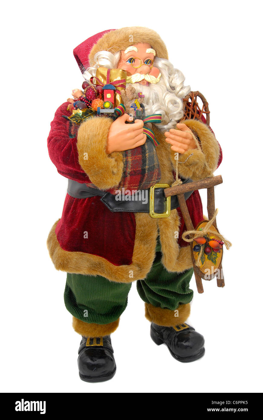 Santa isolated against a white background Stock Photo - Alamy