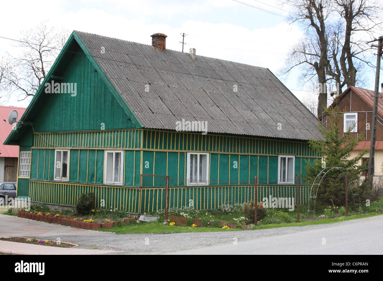 Taditional style Polish house Stock Photo - Alamy