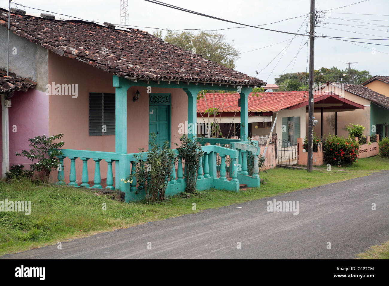 Small rural town buildings in the interior of provincial Panama Stock ...