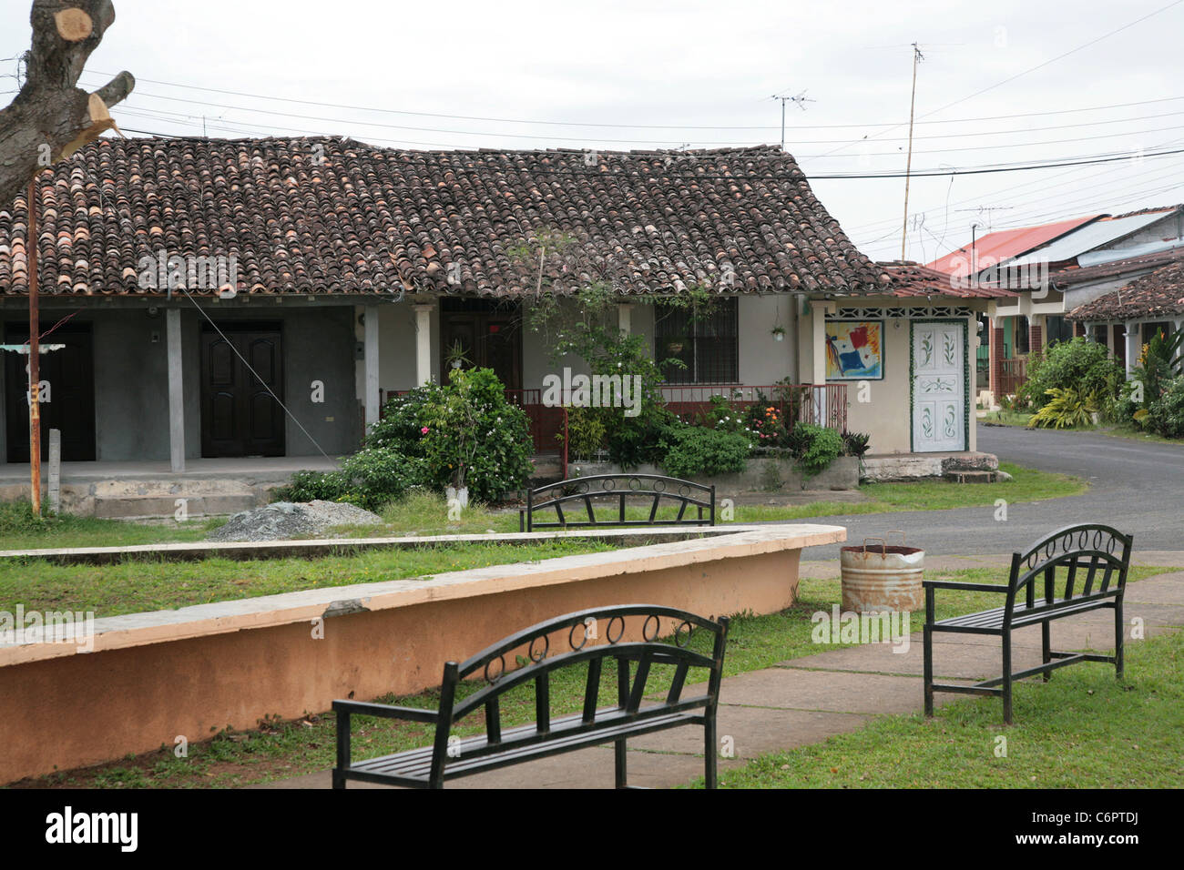 Small rural town buildings in the interior of provincial Panama Stock ...