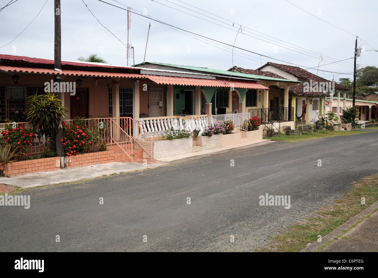 Small rural town buildings in the interior of provincial Panama Stock ...