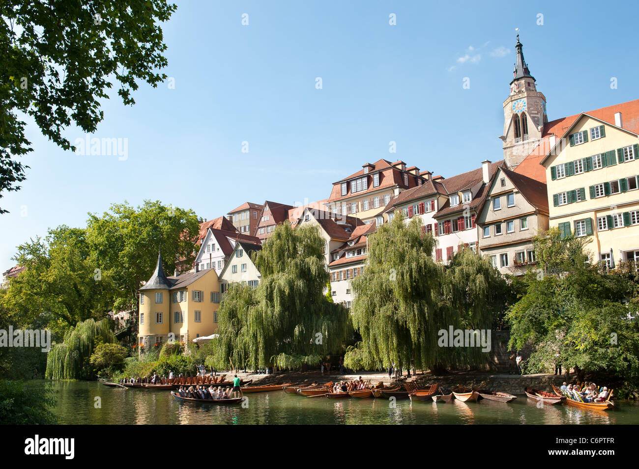 Tubingen seen from the river Neckar, Germany Stock Photo - Alamy