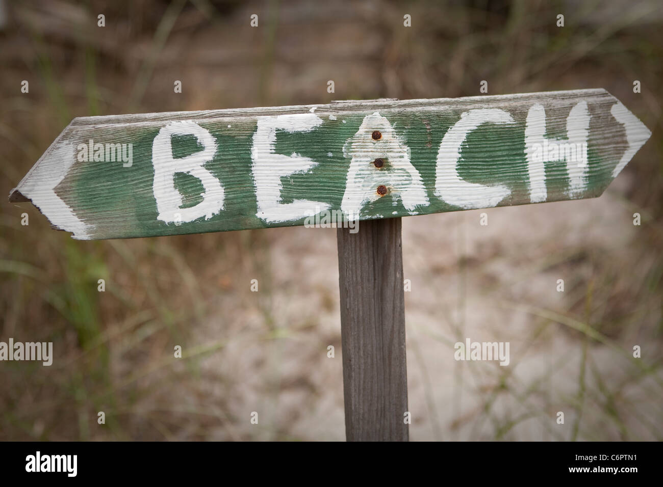 A Beach sign is pictured in Ocean Beach on Fire Island in New York ...