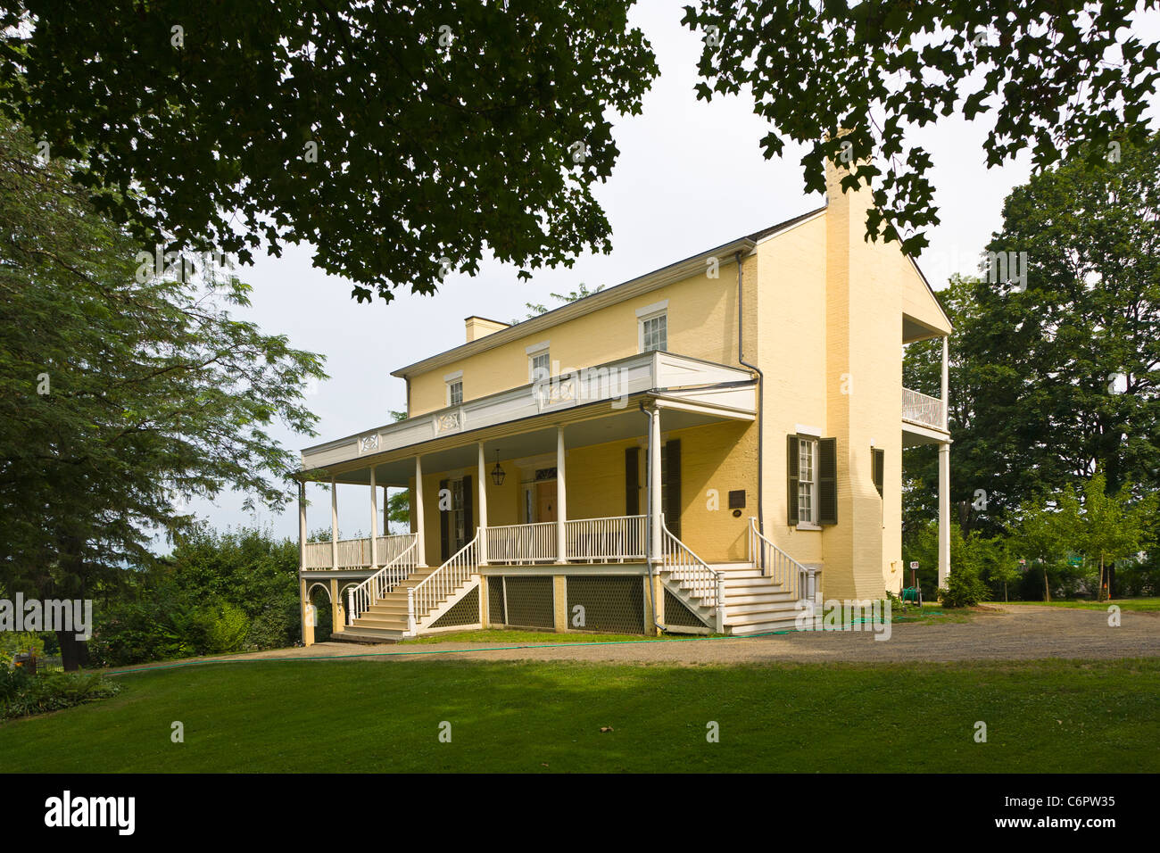 Cedar Grove house at the Thomas Cole National Historic Site in the ...