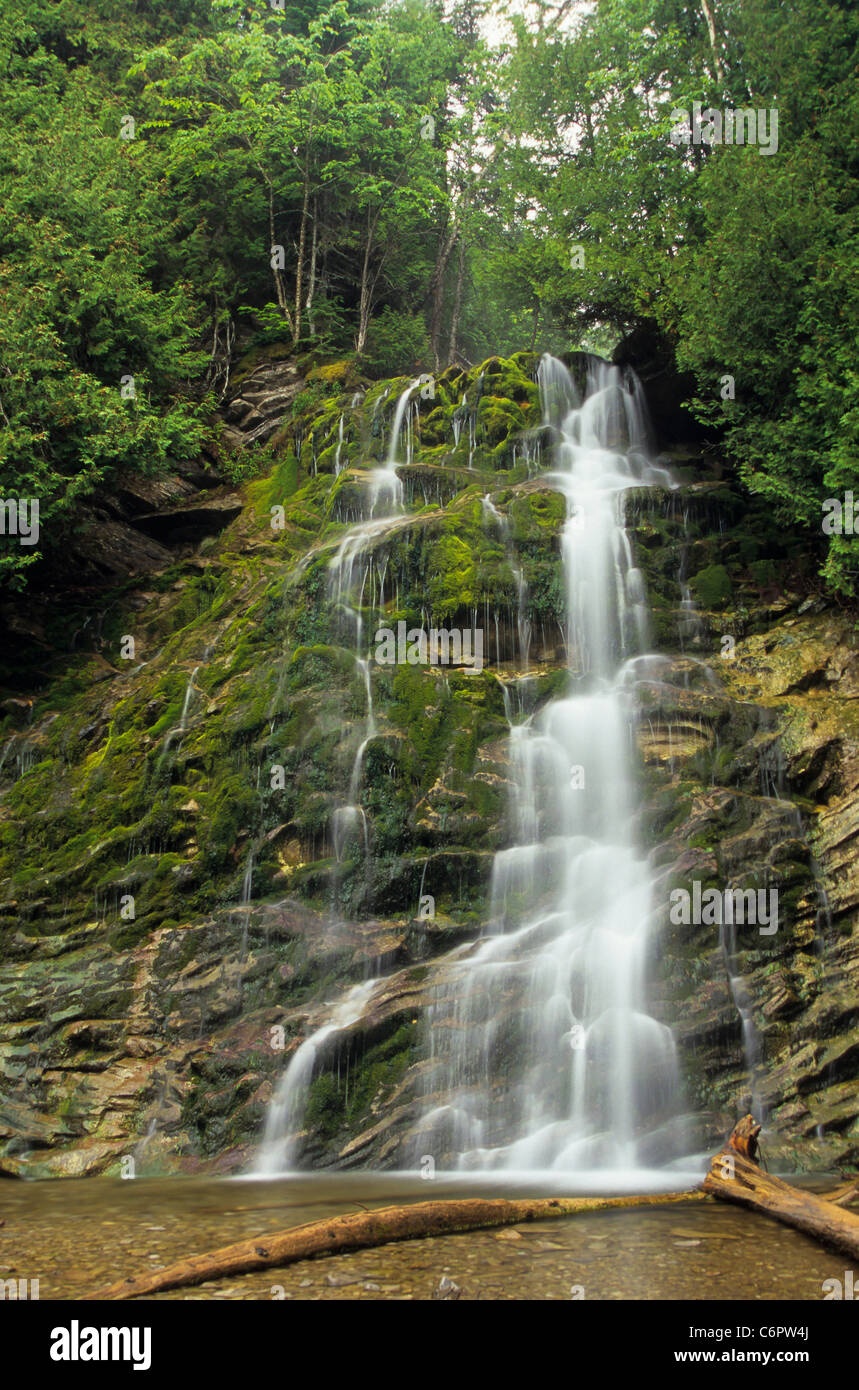 La Chute waterfall, National Park of Forillon, Peninsula of Gaspèsie ...