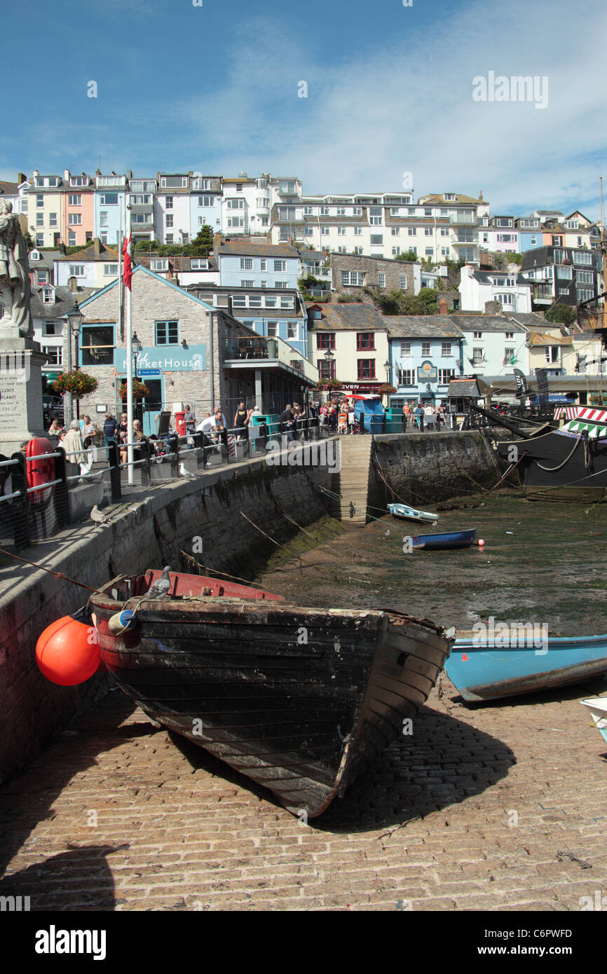 Brixham harbour and seafront, Devon, UK Stock Photo - Alamy