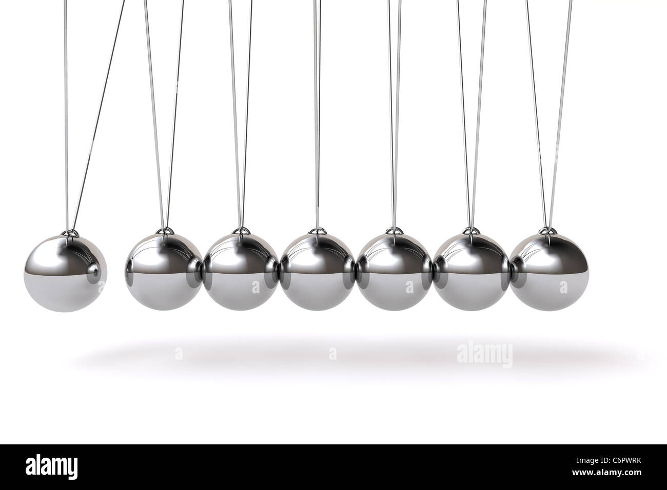 3d balancing balls newtons cradle background Stock Photo - Alamy