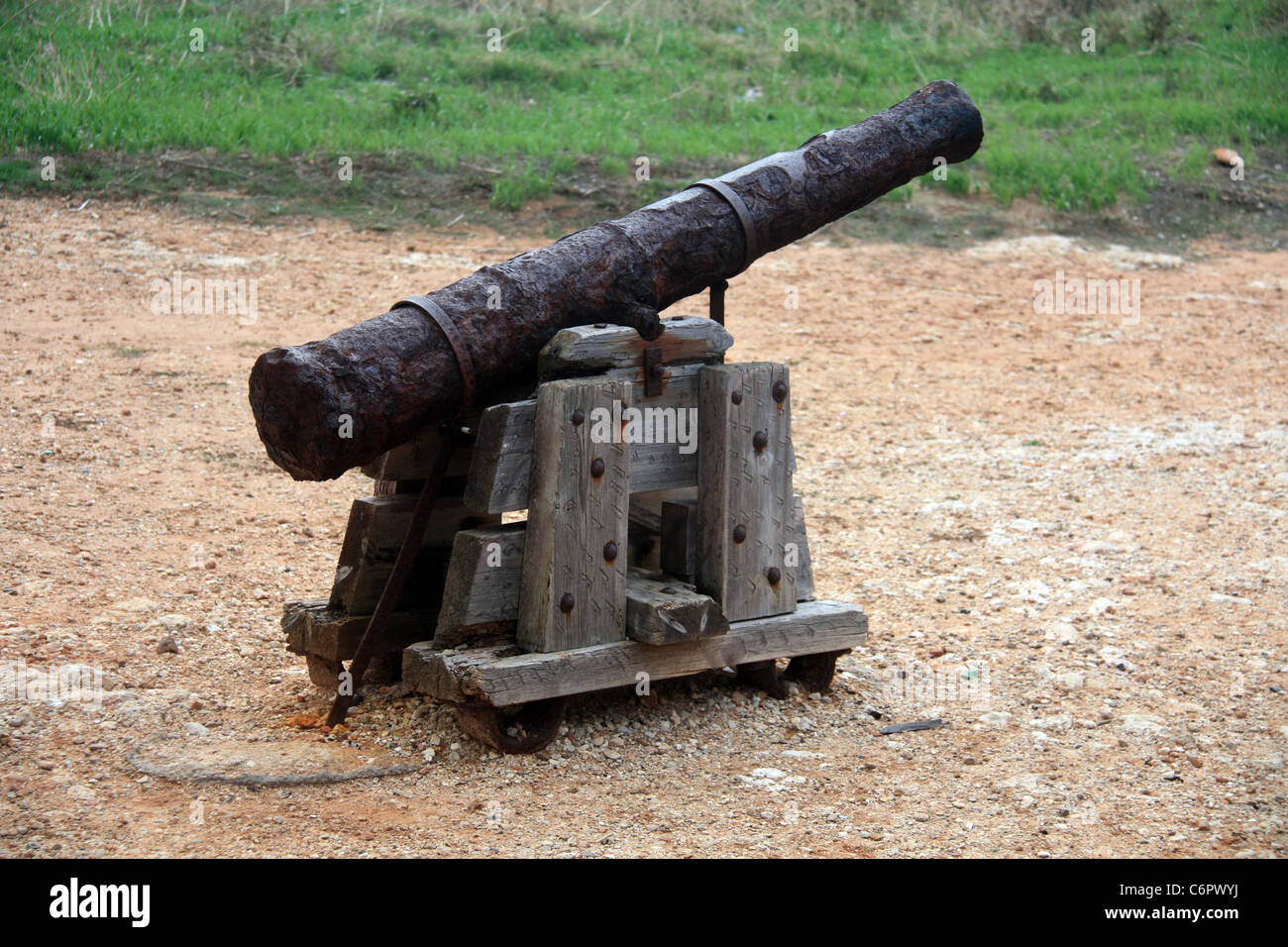 A canon from an old ship Stock Photo - Alamy