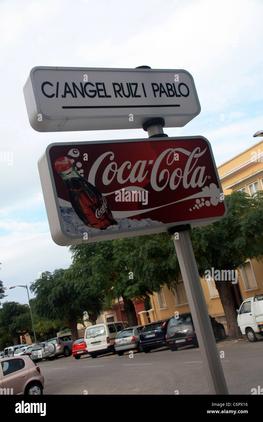 A local road sign in Menorca Stock Photo - Alamy