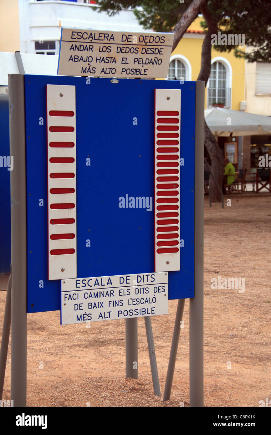 A spanish sign in Menorca Stock Photo - Alamy