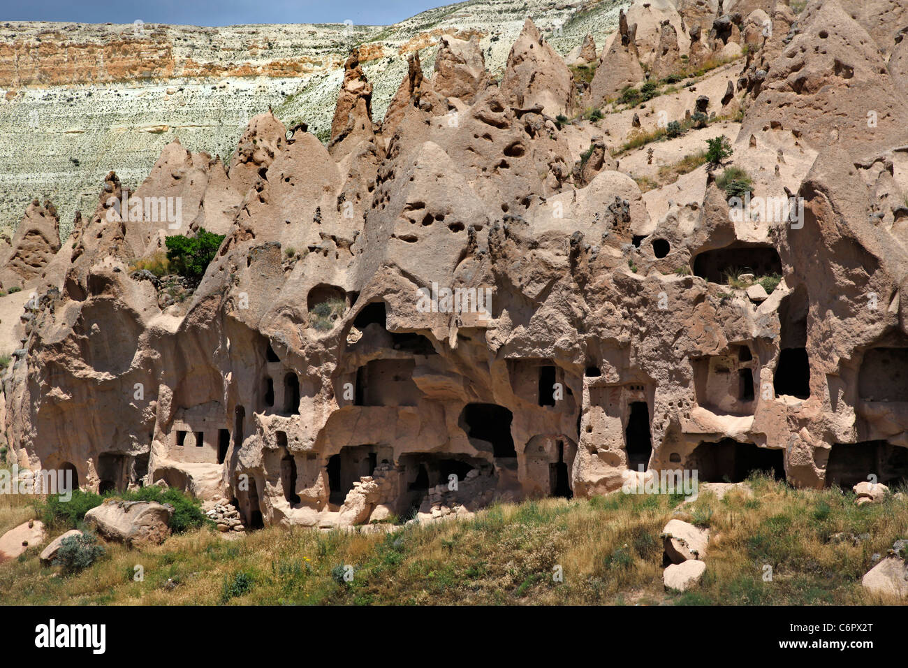 Zelve Open-Air Museum, with accommodation places, churches, mill and ...
