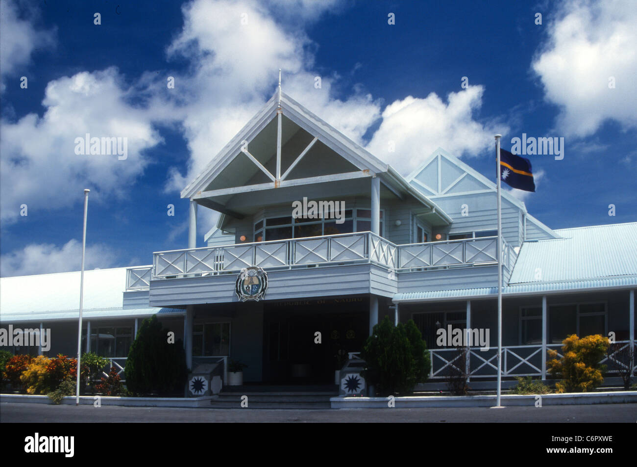 Parliament Building, Republic of Nauru, Central Pacific Stock Photo - Alamy