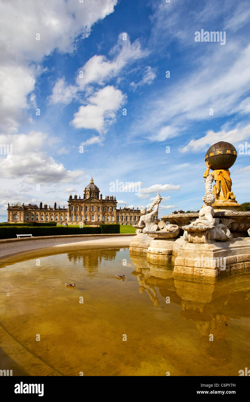 The Atlas Fountain Castle Howard North Yorkshire UK Stock Photo - Alamy