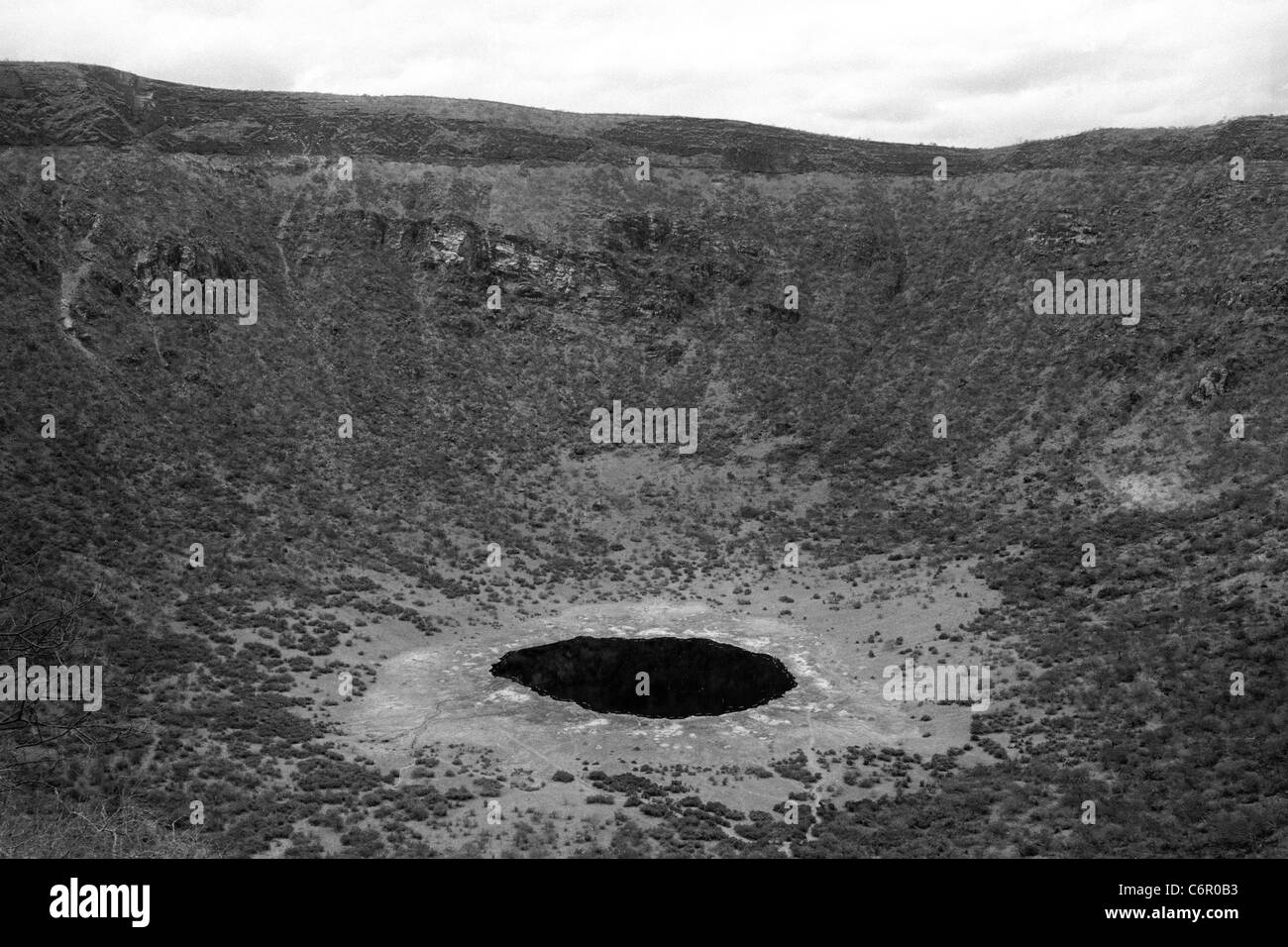 Salt extraction in the El Sod crater, Ethiopia Stock Photo - Alamy