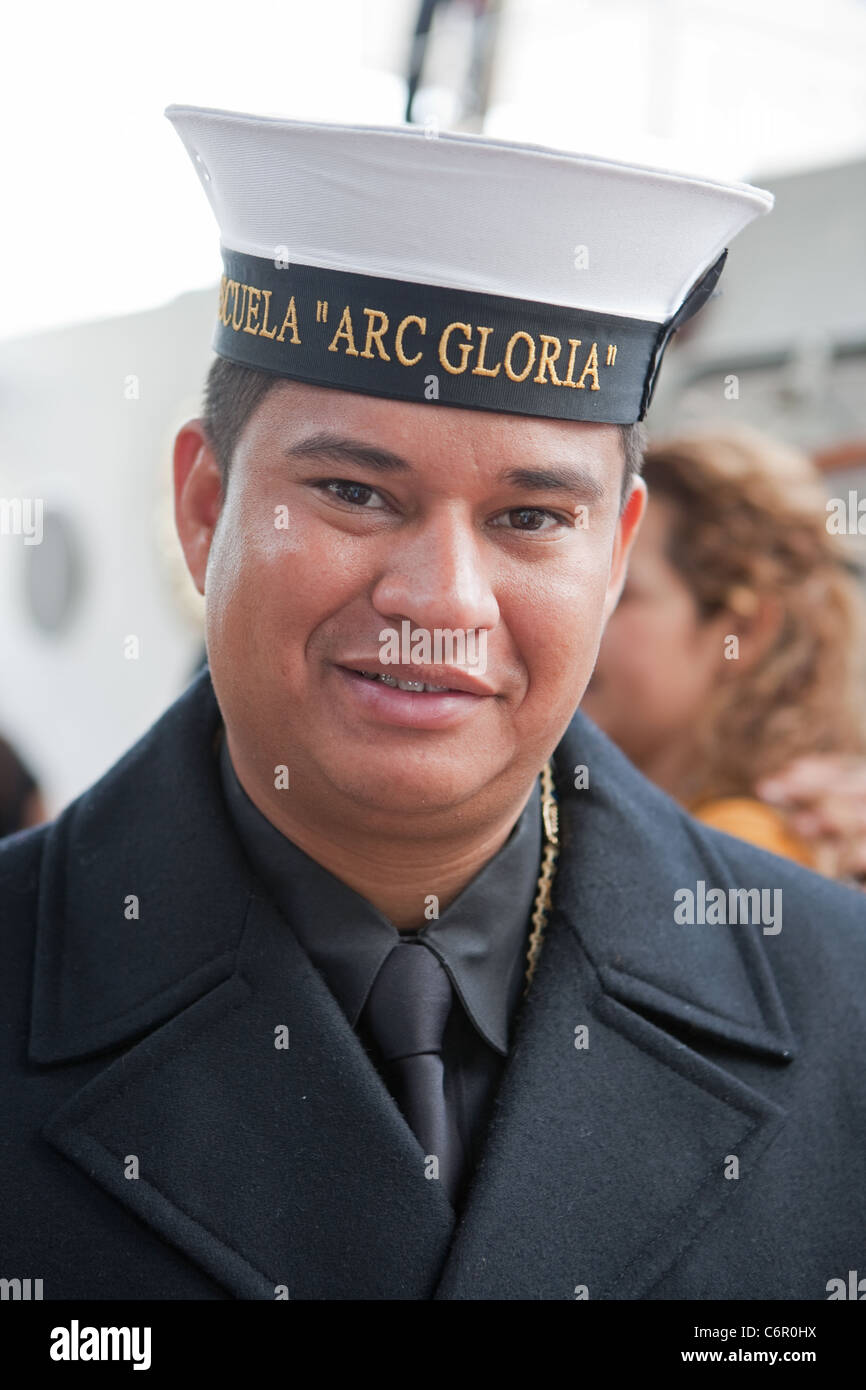 "ARC GLORIA" A member of her crew in ships uniform Stock Photo - Alamy