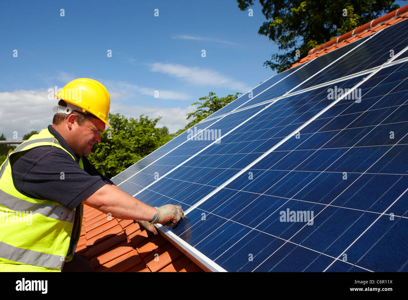 Installing solar panels hi-res stock photography and images - Alamy