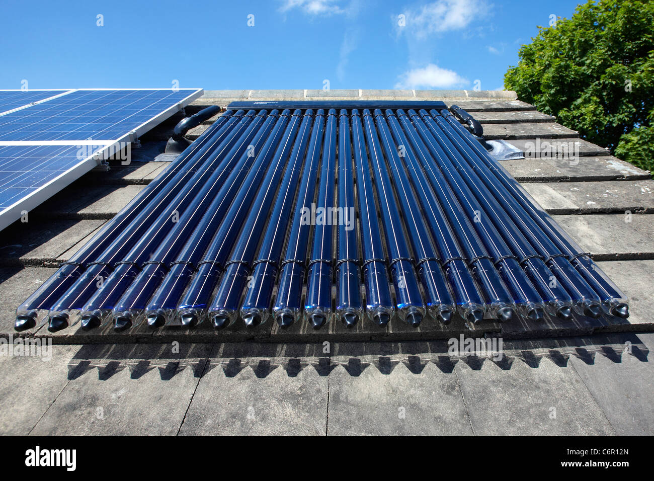 Solar thermal evacuated tubes hi-res stock photography and images - Alamy