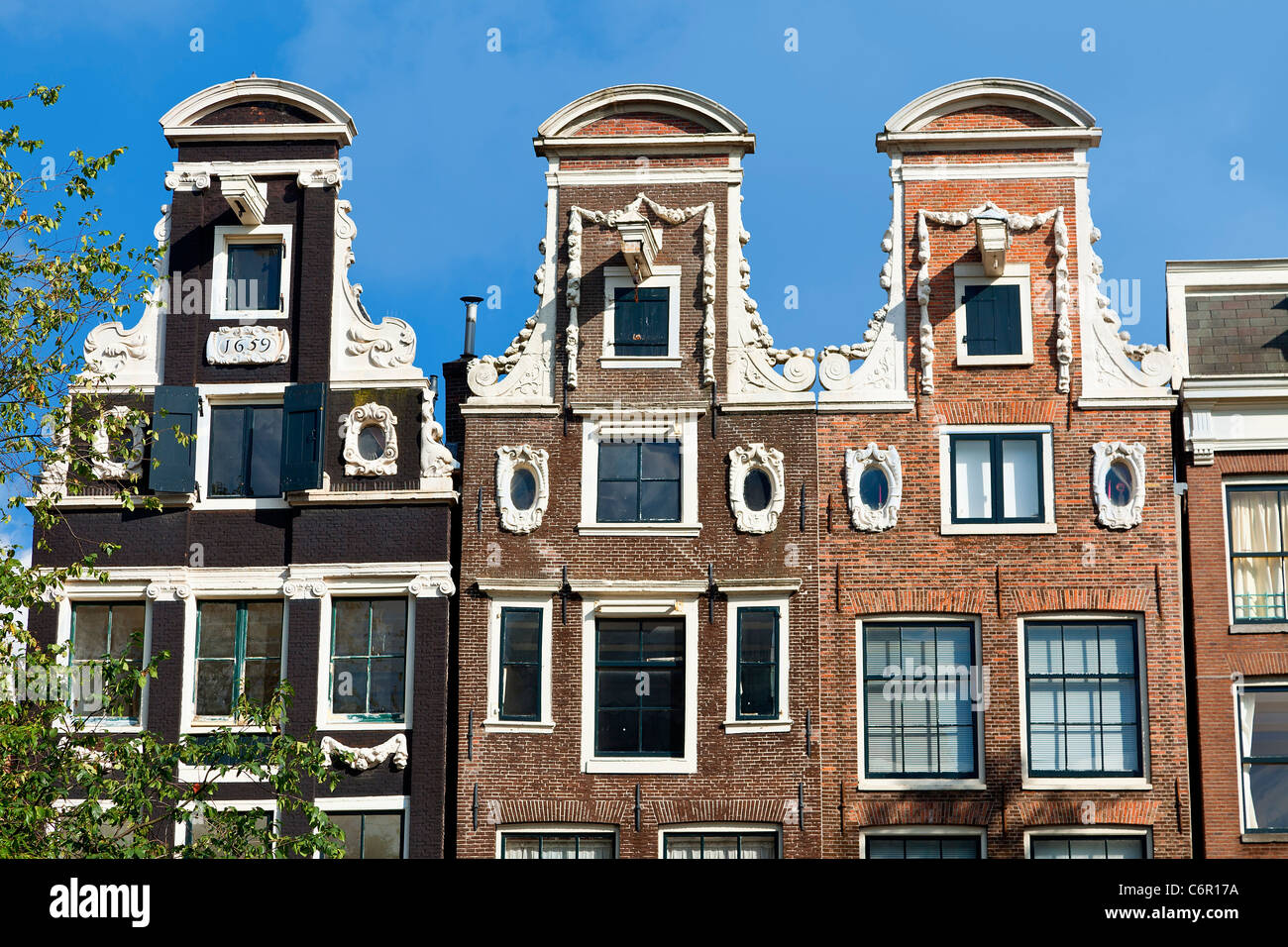 Europe, Netherlands, Row Houses in Amsterdam Stock Photo - Alamy