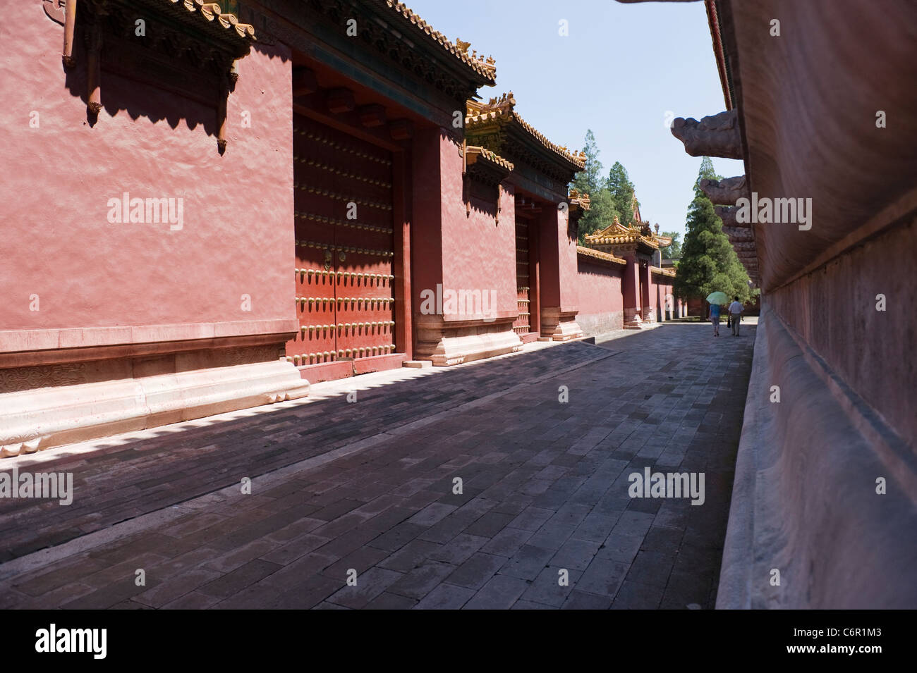 Forbidden City red walls Stock Photo - Alamy