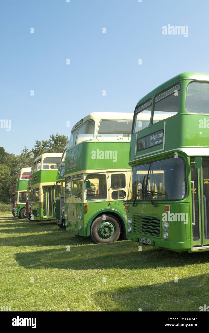 Vintage Southdown buses - Wiston Steam Rally Stock Photo - Alamy