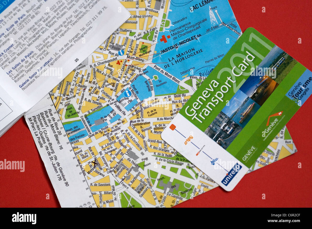 Geneva Transport Card and street map Stock Photo - Alamy Geneva Transport Card and street map Stock Photo - Alamy